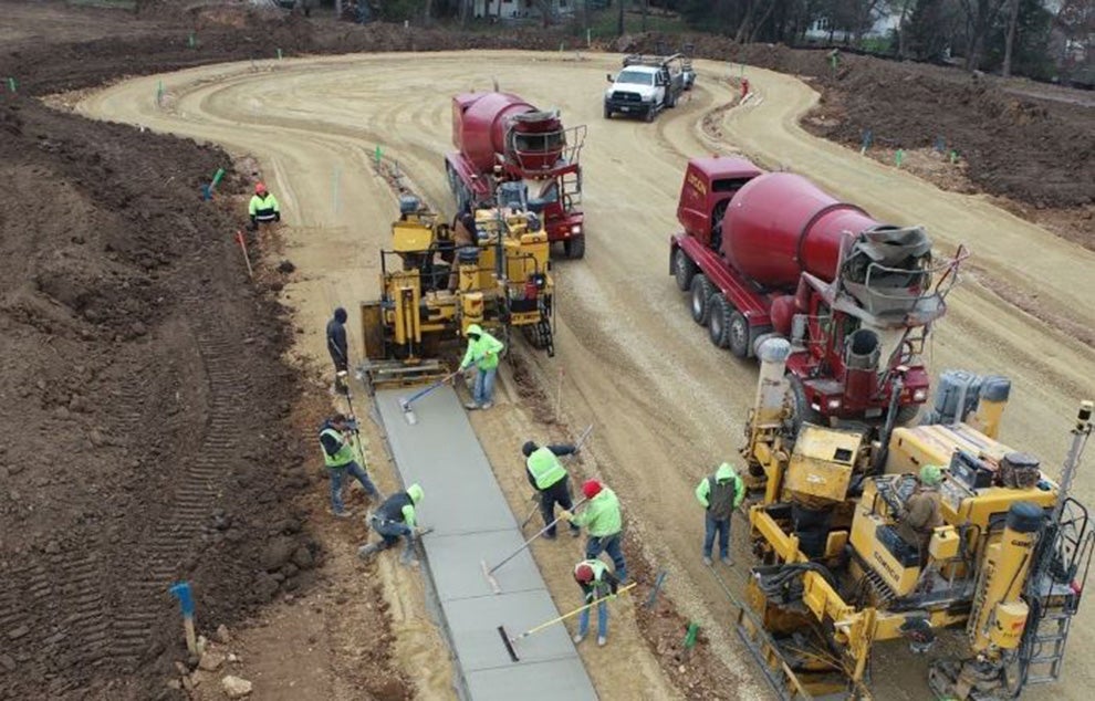 Curb and gutter machine guidance and automation
