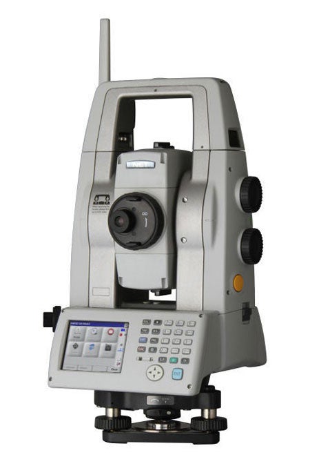 Robotic total stations measure distances and angles for a variety of projects